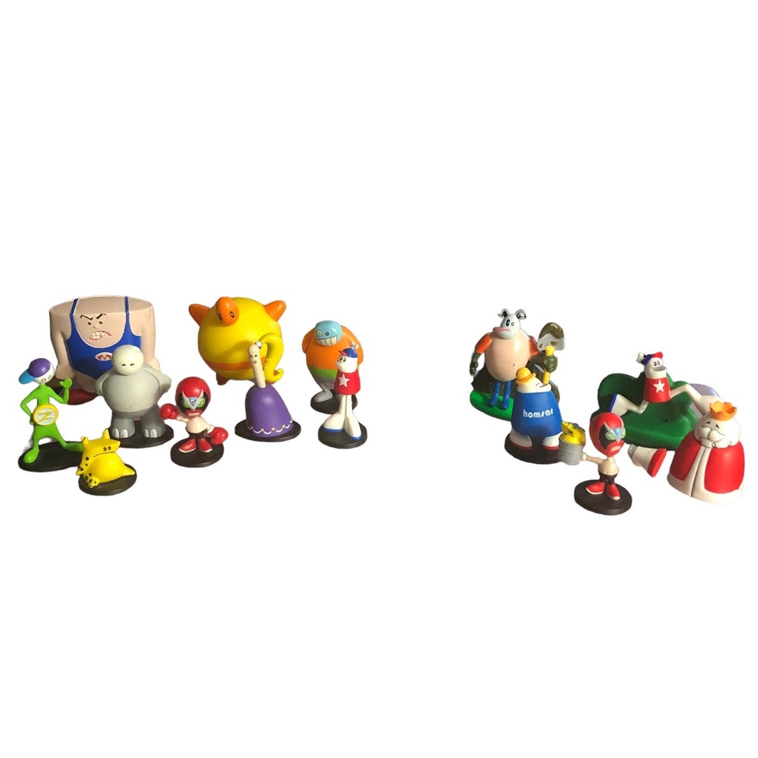 HOMESTAR RUNNER FIGURINES 2003 Complete Set 1 & 2 Marzipan Pom Pom Web ...