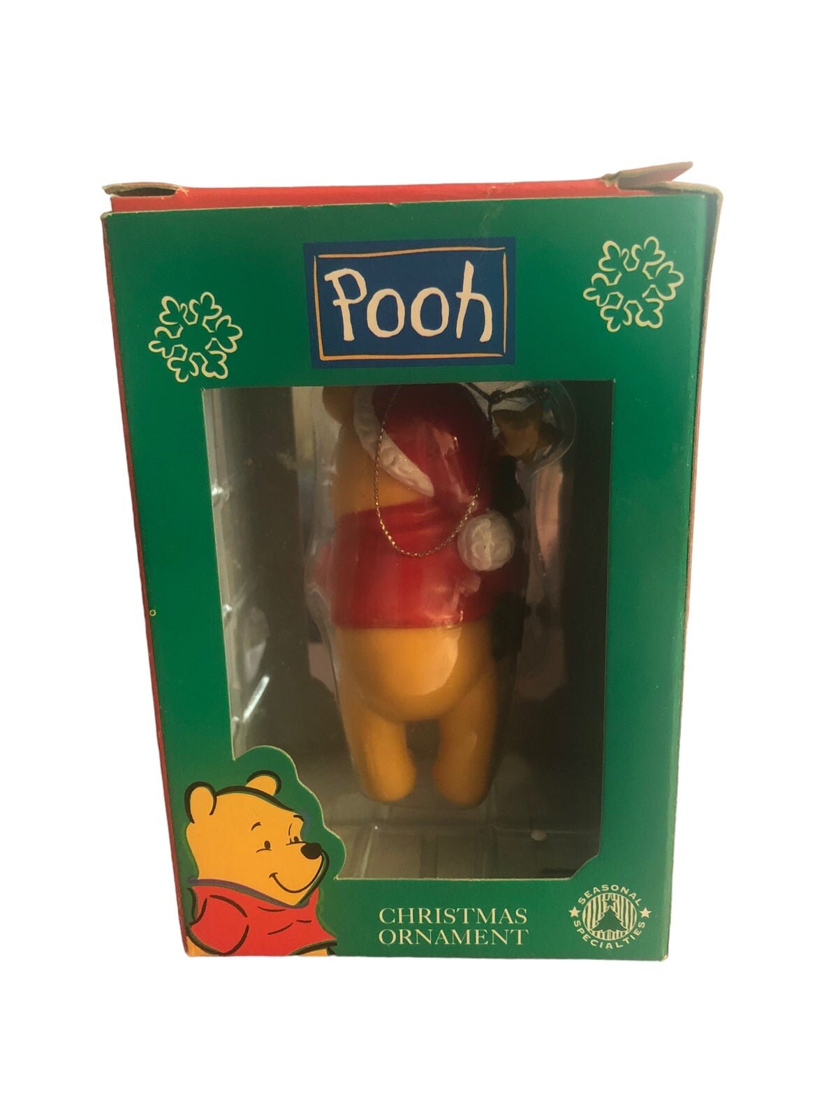 Vintage DISNEY Winnie the Pooh pooh W/tree & Santa Hat Christmas Xmas ...