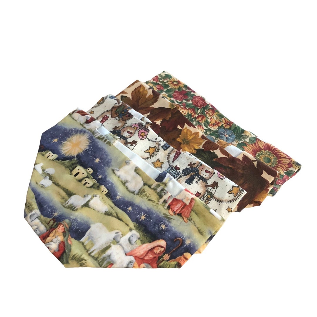 LONGABERGER Nativity/leaves/snowman/sunflower Set of 4 Long Tissue Box ...