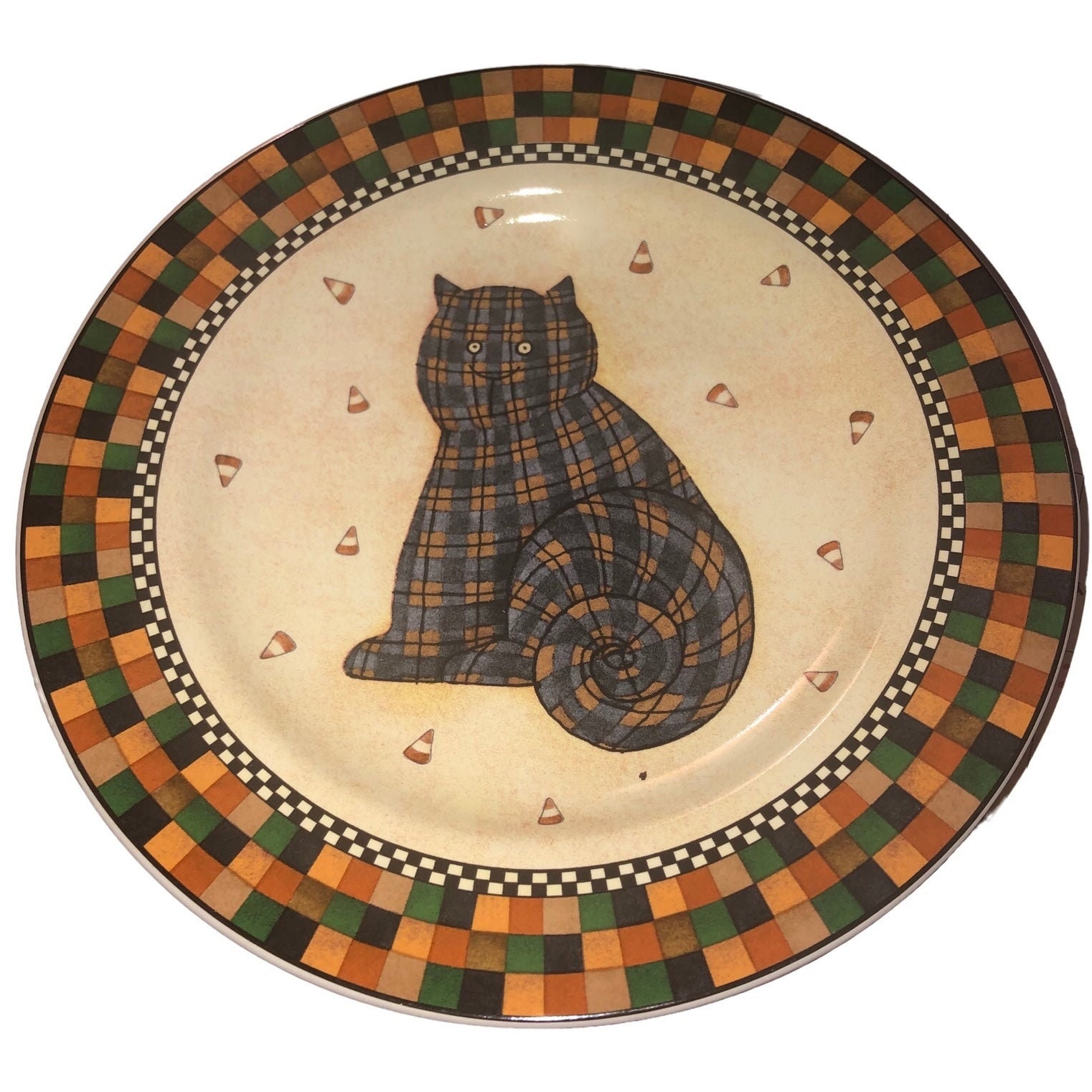 Vintage SAKURA Debbie Mumm 4 Halloween Cat & Monster Dessert/salad ...