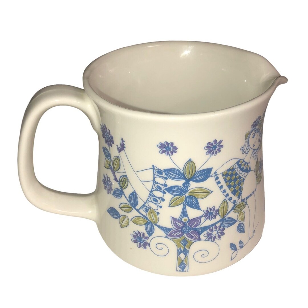 Vintage TURI-DESIGN "lotte" Figgio Flint Milk Jug Creamer Silkscreen ...