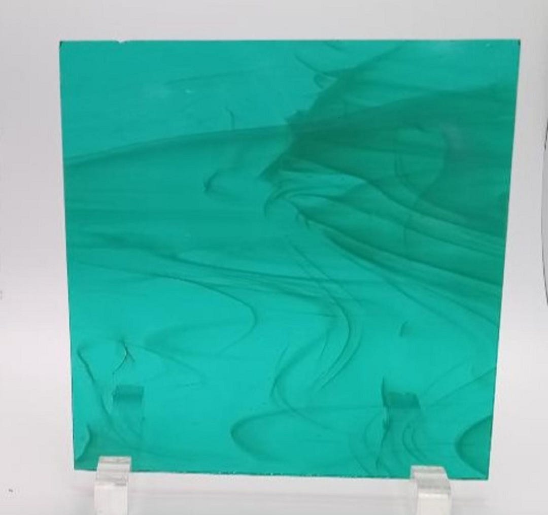 Spectrum Teal Green/white Wispy Glass Sheets G-43 - Etsy