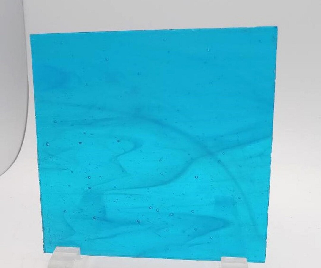 Wissmach Sky Blue/white Wispy Rough Rolled Glass (G-65) - Etsy