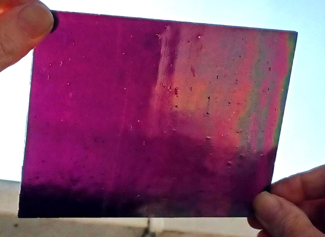 Youghiogheny Dark Purple Iridescent Rough Rolled Cathedral Glass IR-7 ...