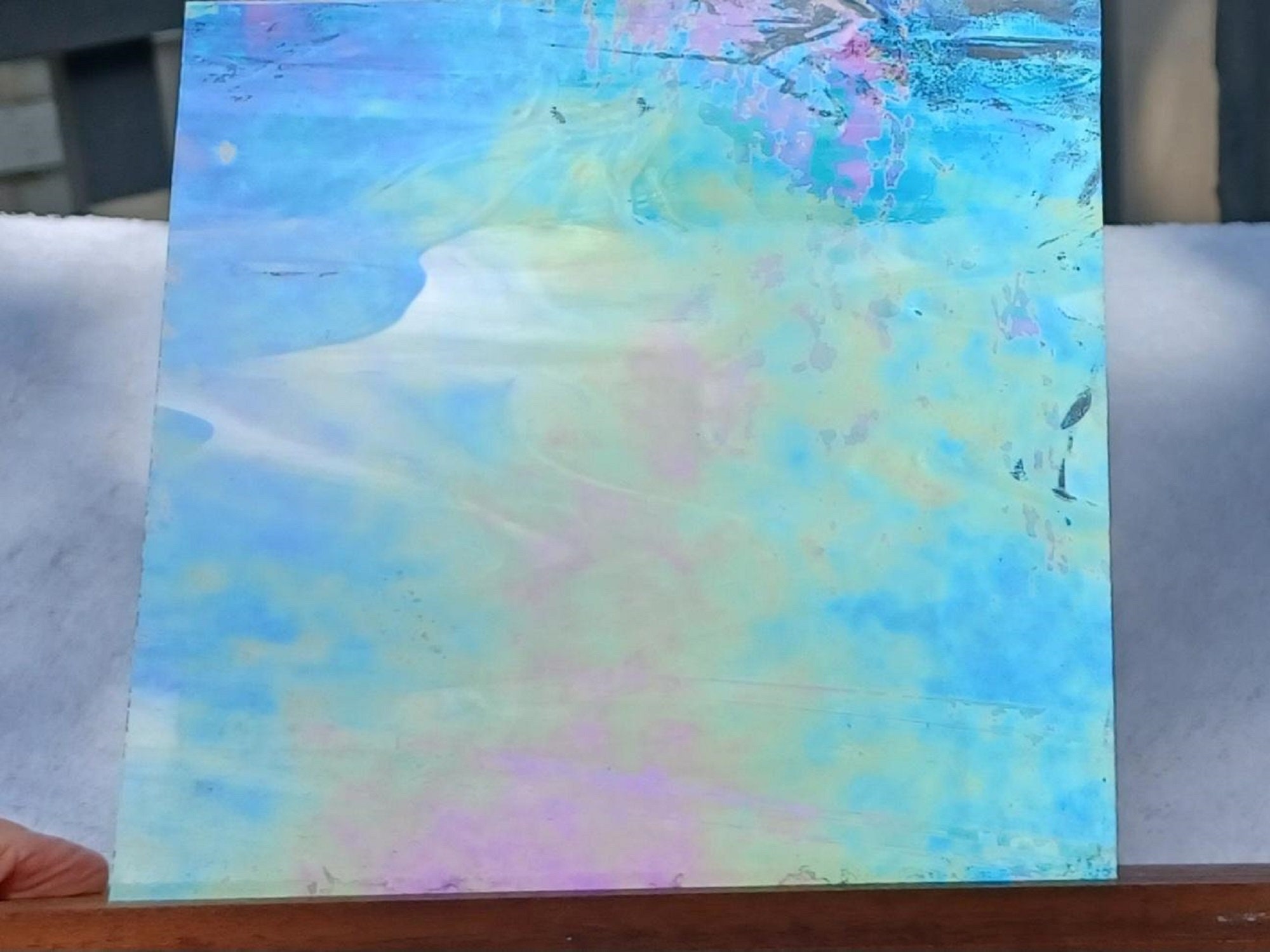 Rare Spectrum Iridescent Wispy White Glass Sheets IR-13 - Etsy