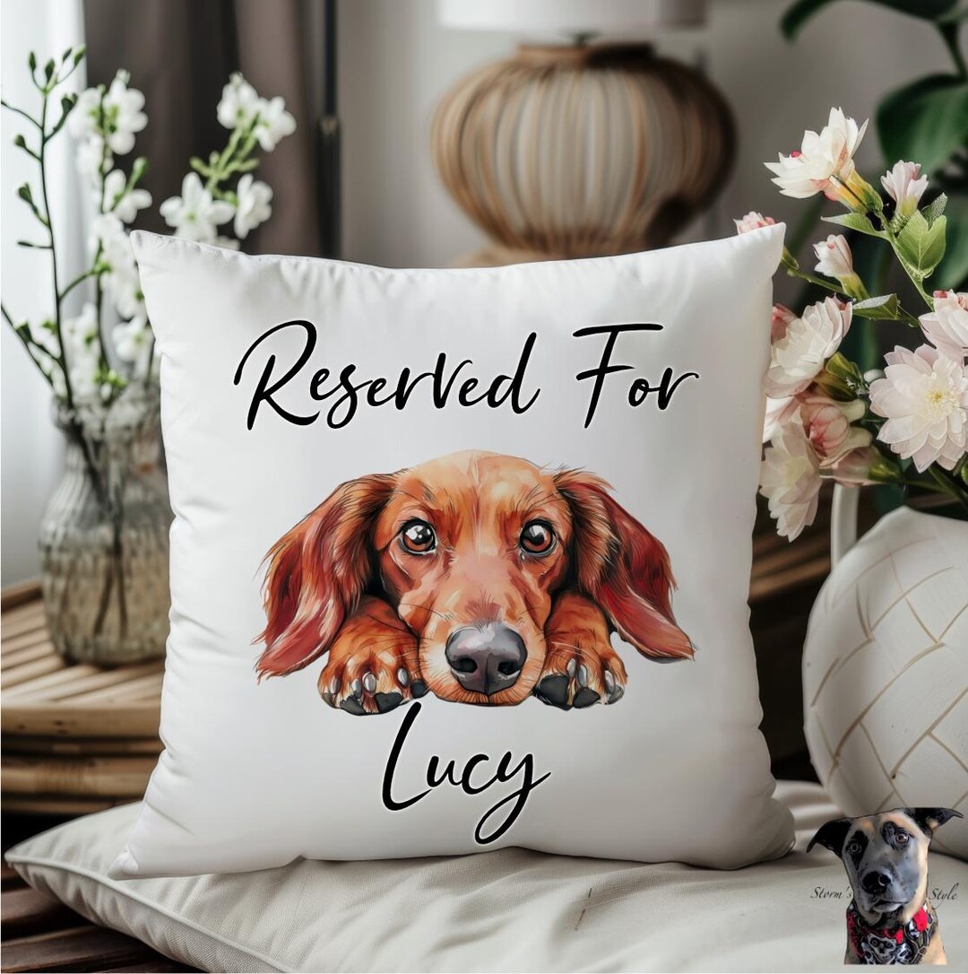 Personalised Hound Dog Cushion: Reserved For, 15 Breeds - Etsy