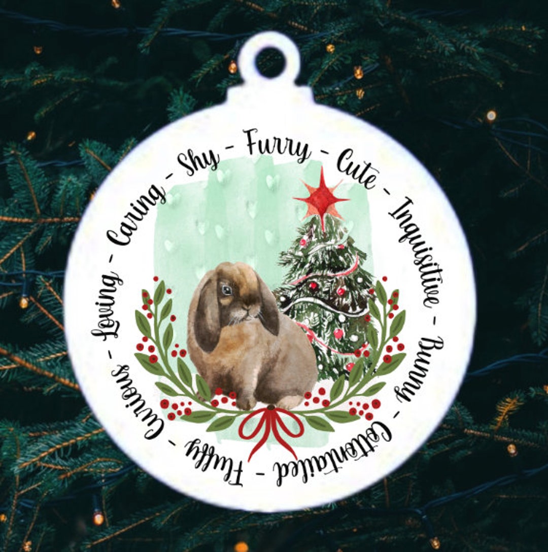 Rabbit Christmas Tree Decorations - 18 Designs to Choose From - Etsy UK