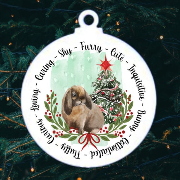Rabbit Christmas Decorations - Etsy
