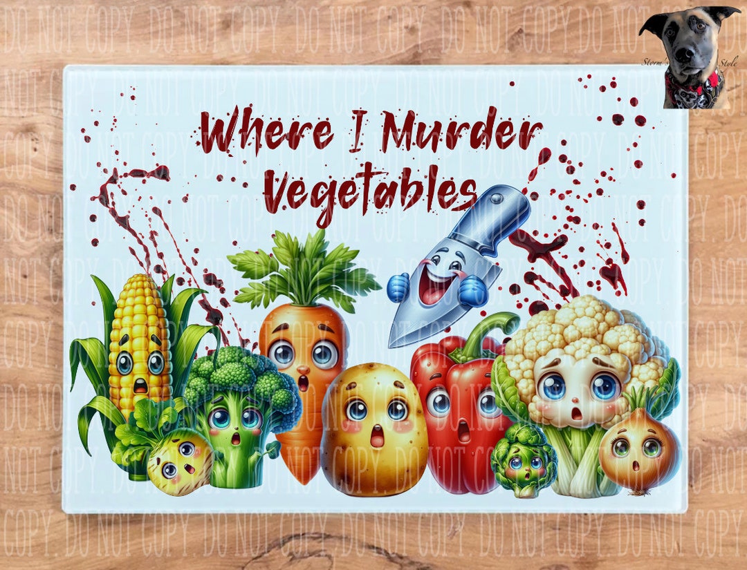 Vegetable Murder Board Chopping/cutting Boards - Etsy