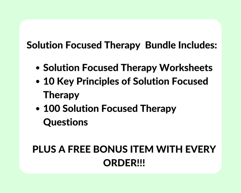 Solution Focused Therapy Worksheets/100 Questions for Solution Focused ...