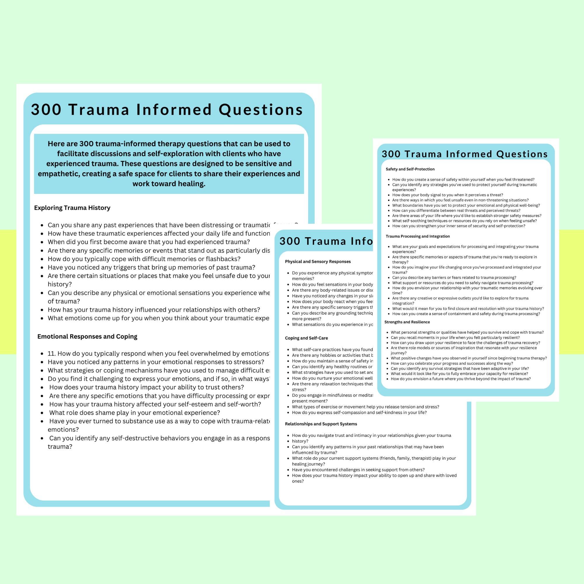 300 Trauma-informed Therapy Questions | Essential Resource for ...