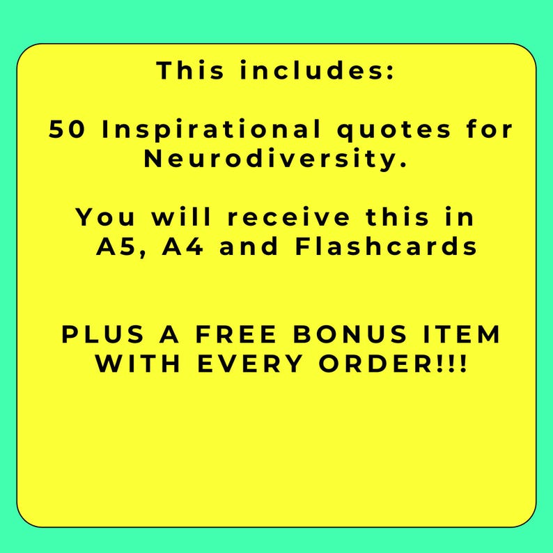 50 Neurodiversity Quote Cards, Neurodivergent Affirmations, Printable ...