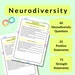 Neurodiversity Questions for Self Reflection/positive Affirmations for ...