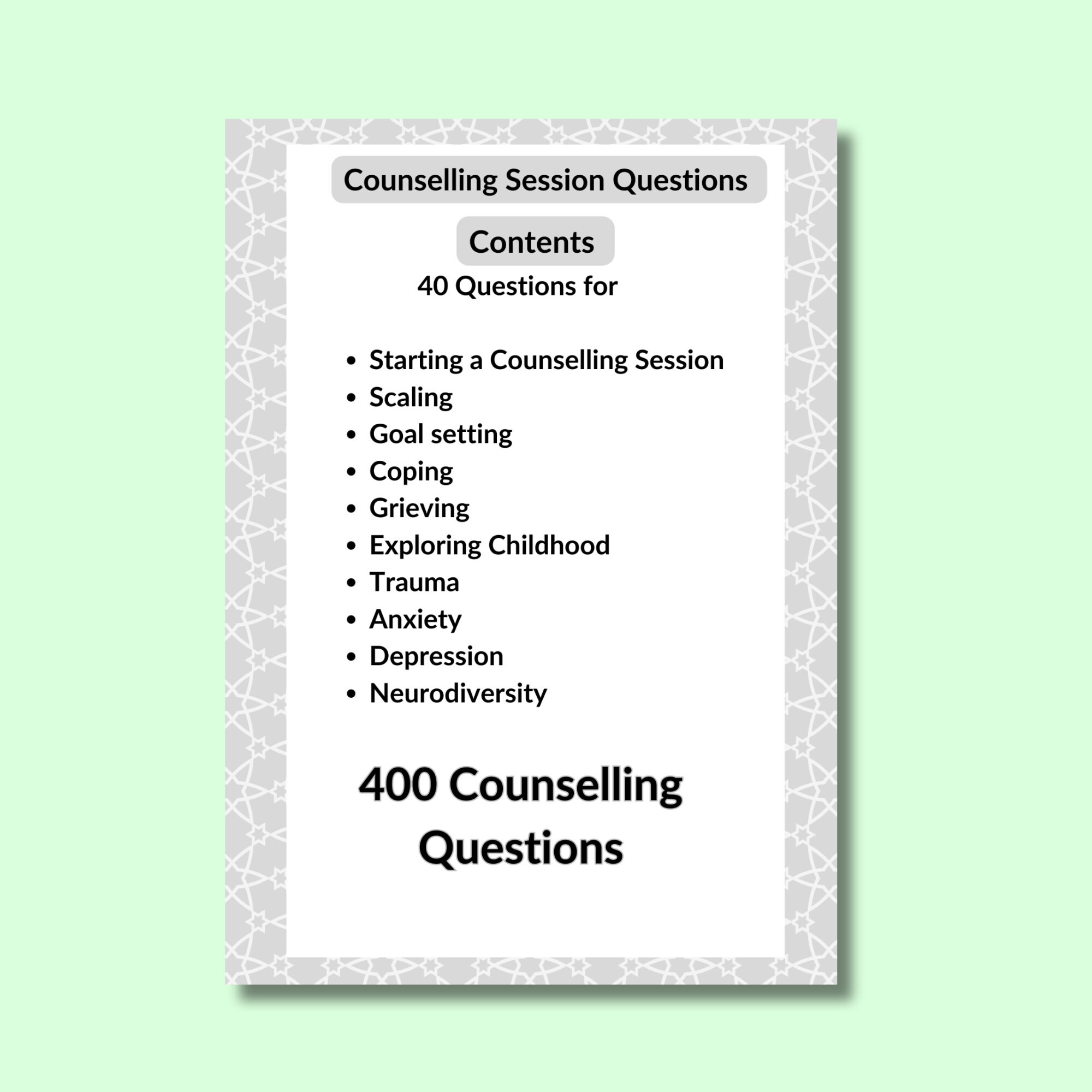 Therapy Session Questions, Counselling Questions, Therapy Questions ...