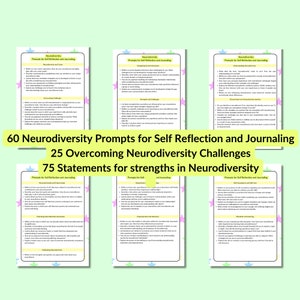 Empowering Neurodiversity Self-reflective Questions & Affirmations - Etsy