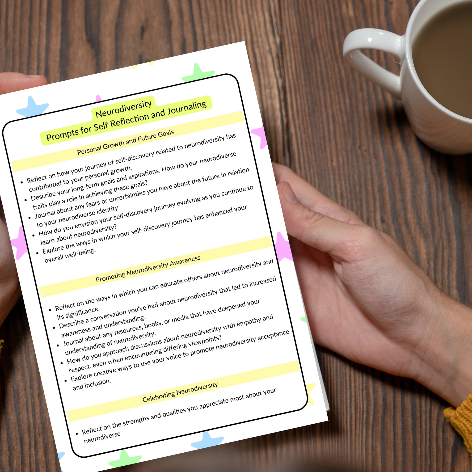 Neurodiversity Questions for Self Reflection/positive Affirmations for ...