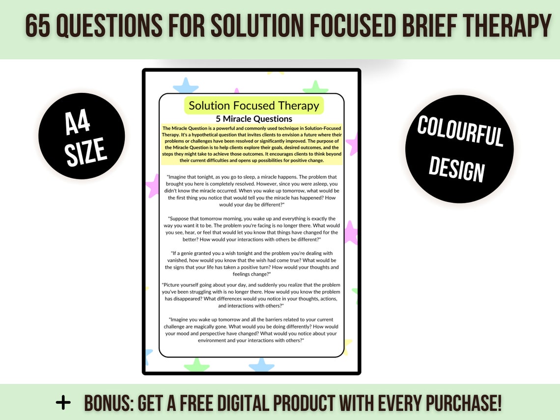 Solution Focused Therapy for the Therapy Room/brief Focused Therapy ...