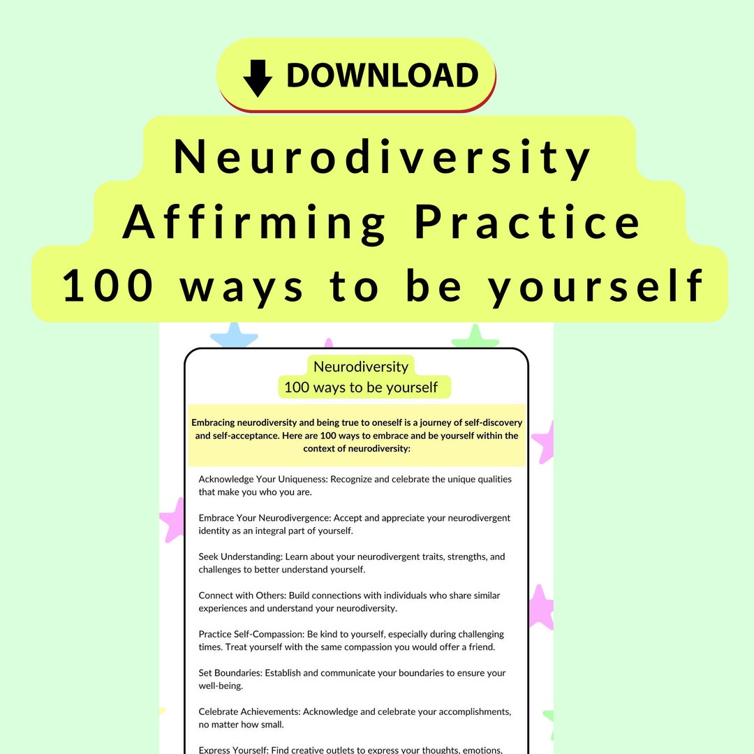 100 Neurodiversity Affirming Practice Statements on Being Yourself ...