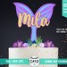 Mermaid Tale Birthday Cake Topper. Digital Bundle - Etsy