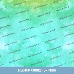 Mermaid Tale Birthday Cake Topper. Digital Bundle - Etsy