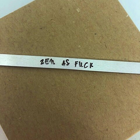 Zen cuff Zen as F bracelet Zen jewelry Zen as fck jewelry | Etsy