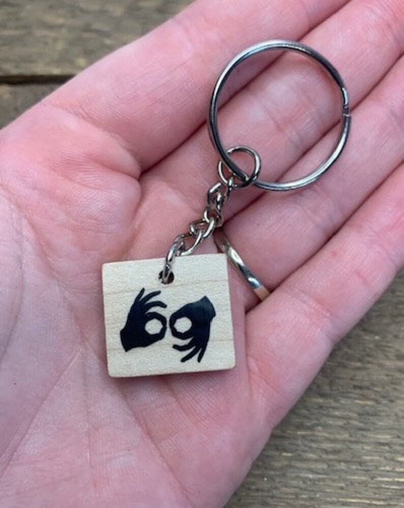 Interpreter sign American Sign Language Keychain ASL | Etsy