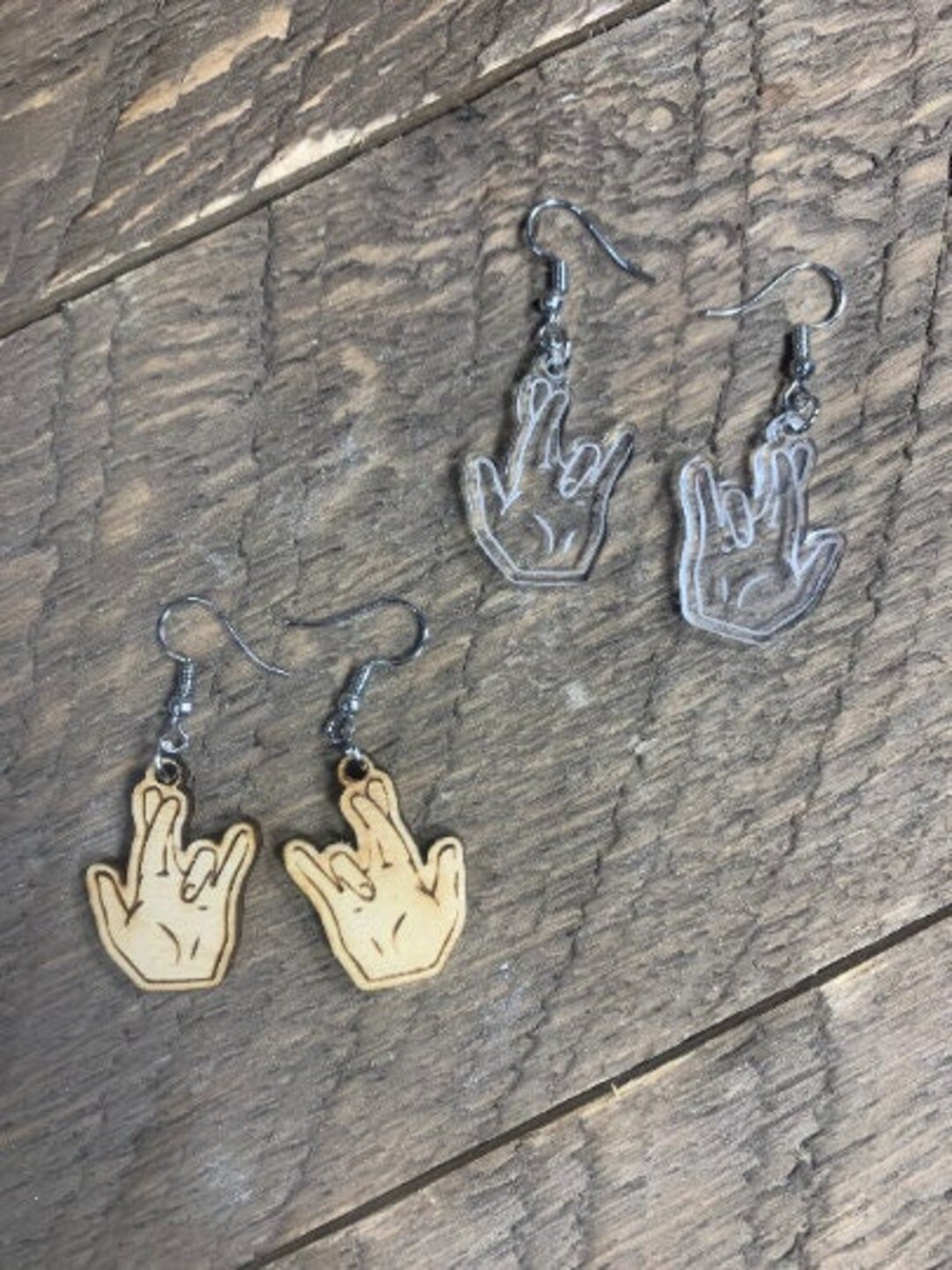 American Sign Language I Really Love You Earrings | ASL Earrings ...