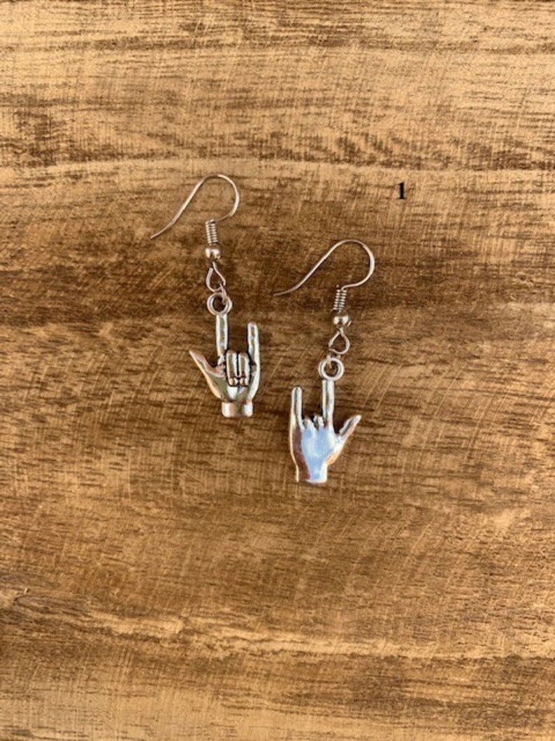 American Sign Language Earrings ASL Earrings ASL Jewelry I - Etsy