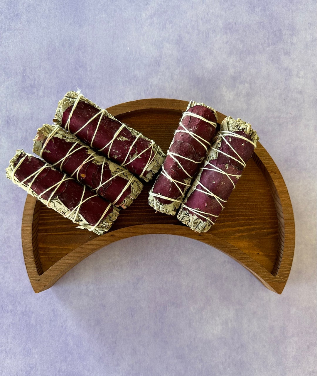 White Sage& Rose Smudge Bundle | Sage Stick | Herb Bundle | Ritual ...