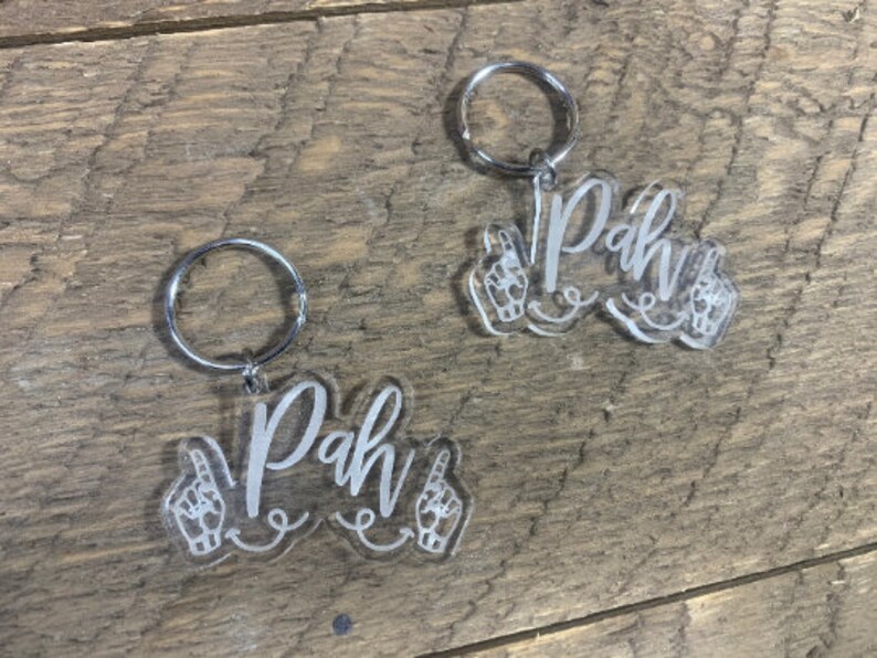 Pah Keychain | American Sign Language Pah | ASL Slang | Interpreter ...