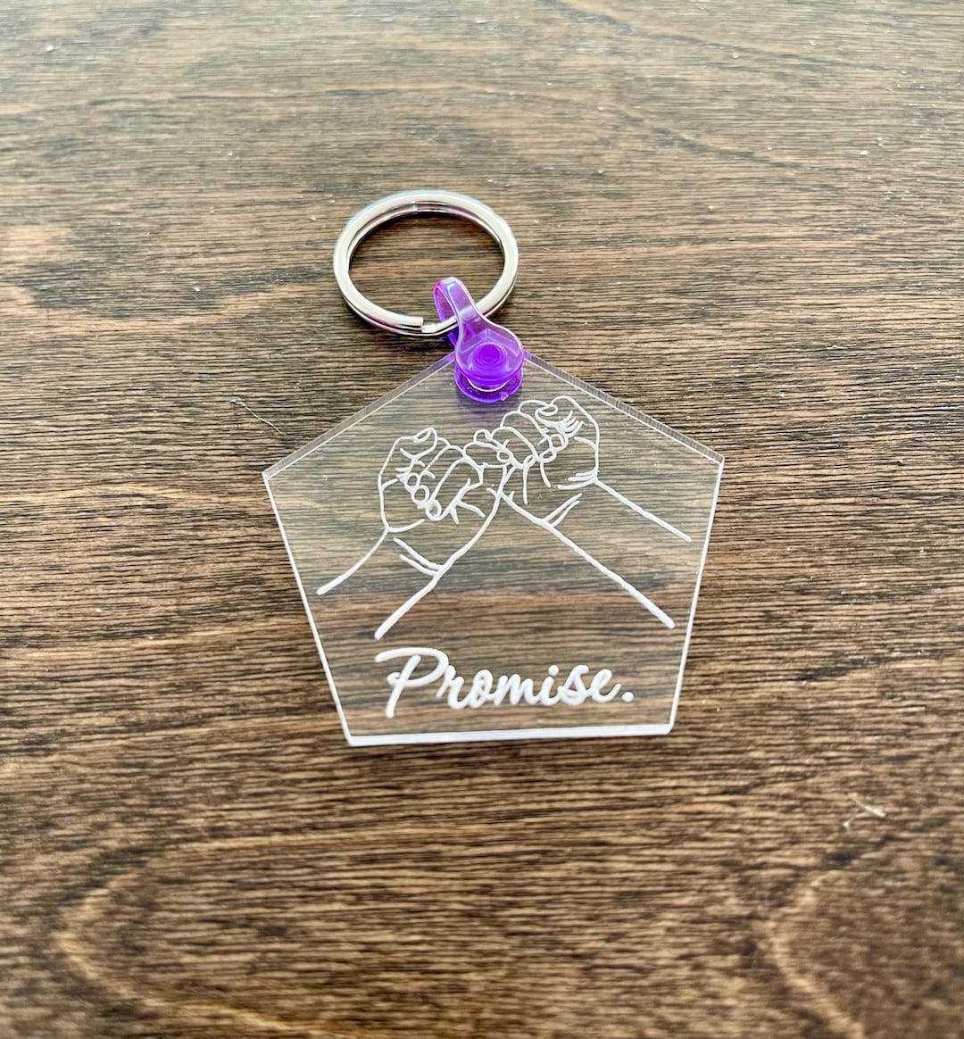Pinky Promise, Pinky Swear, Best Friend Gift, Personalized Keychain ...