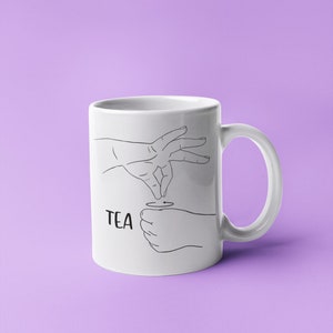 ASL Tea Cup | Sign Language Ceramic Mug 15oz - Etsy