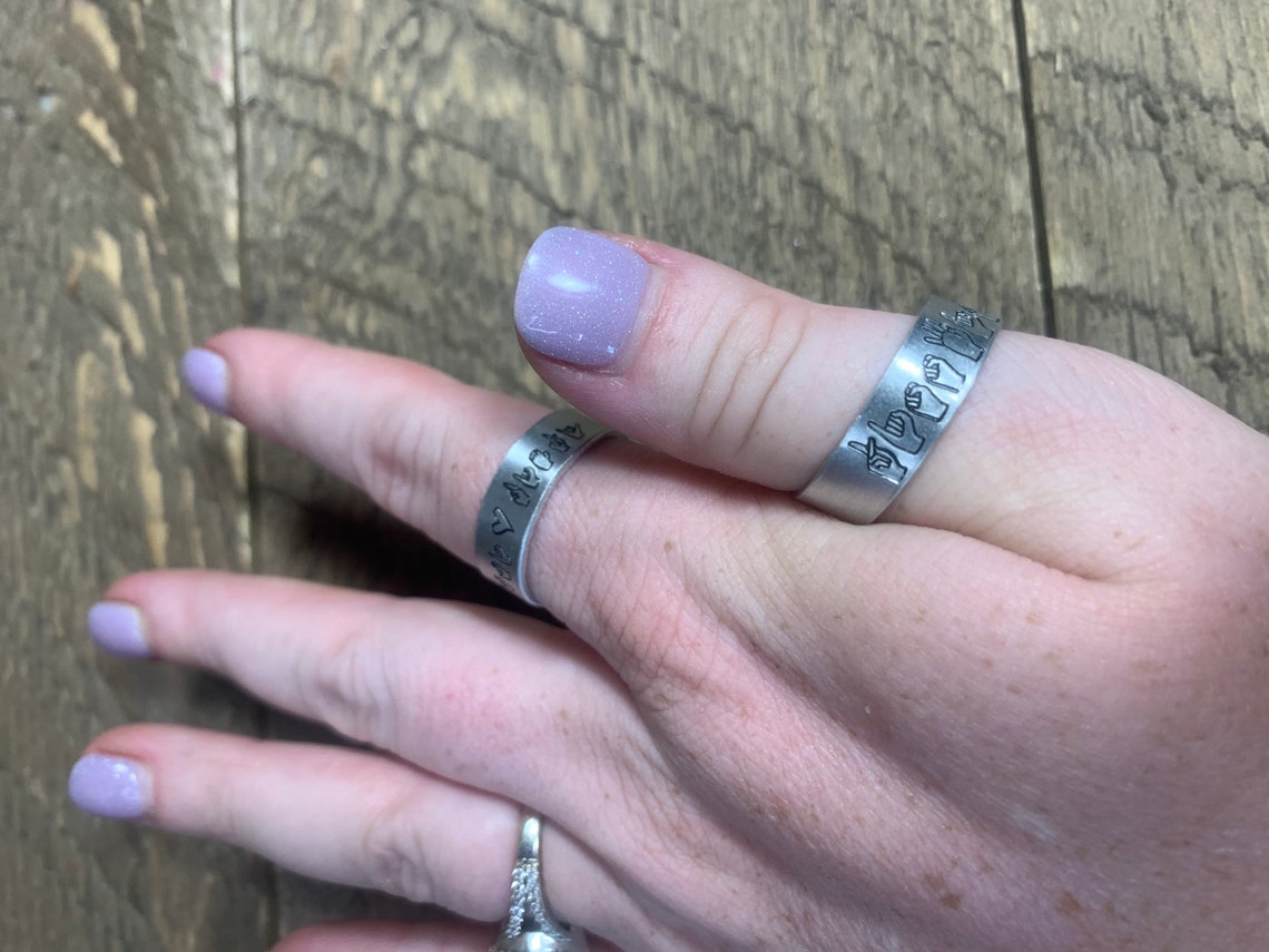 Sign Language ASL Ring I Love You Sign Language ASL Ring | Etsy