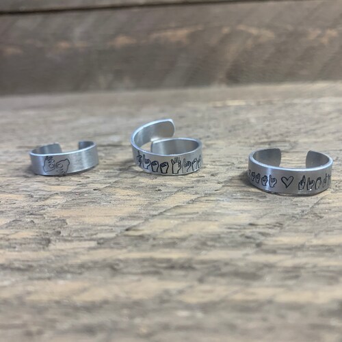 Sign Language ASL Ring I Love You Sign Language ASL Ring | Etsy