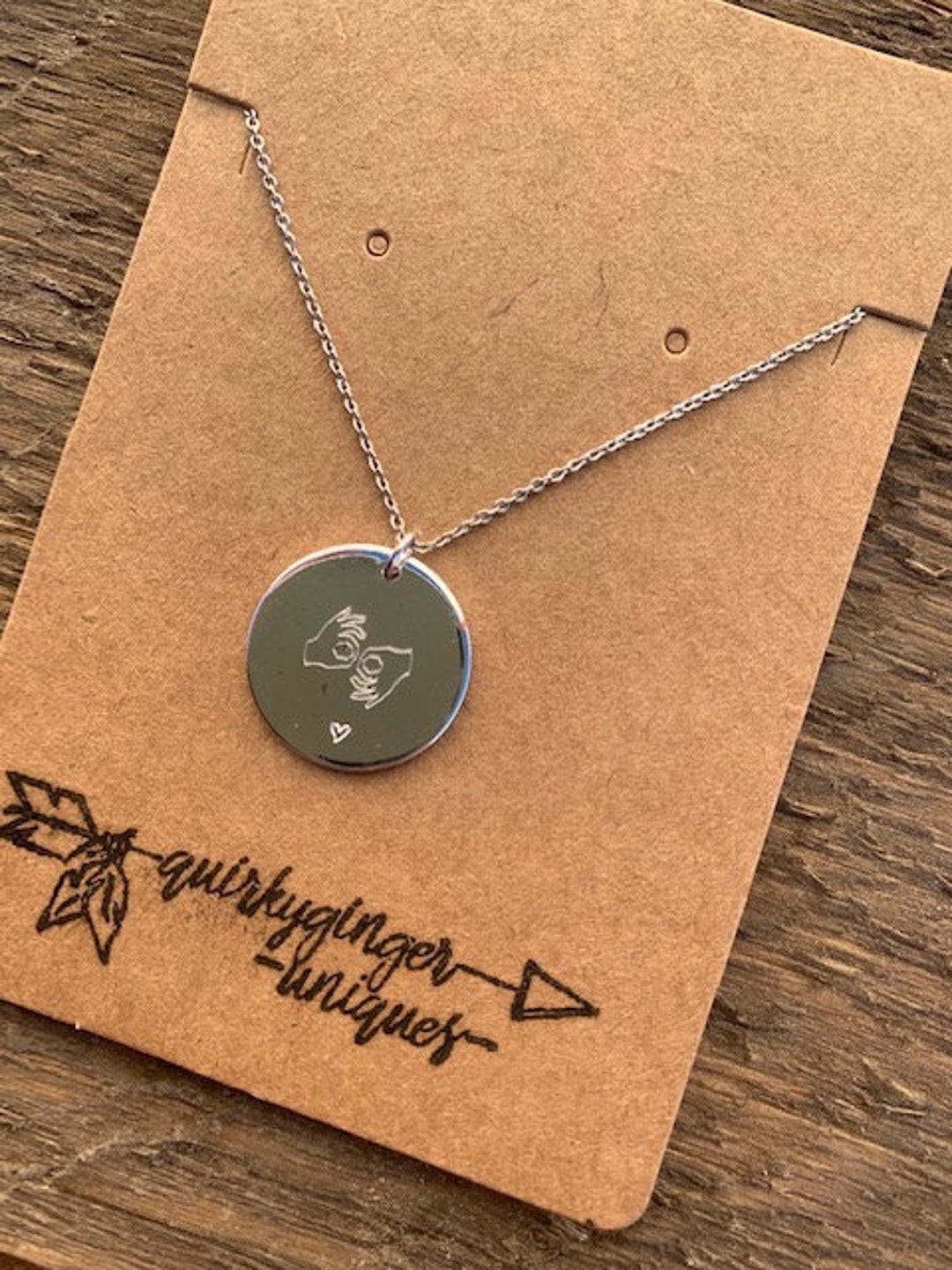 ASL Interpreter Hand Sign Necklace, Deaf Jewelry, Sign Language ...