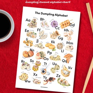 The Dumpling Alphabet Chart | Digital & Printable - Etsy