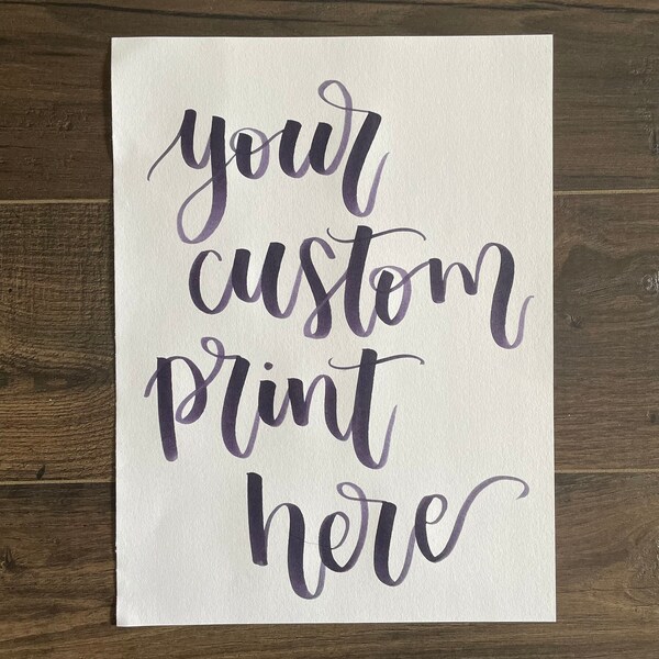 Hand Lettered Print - Etsy