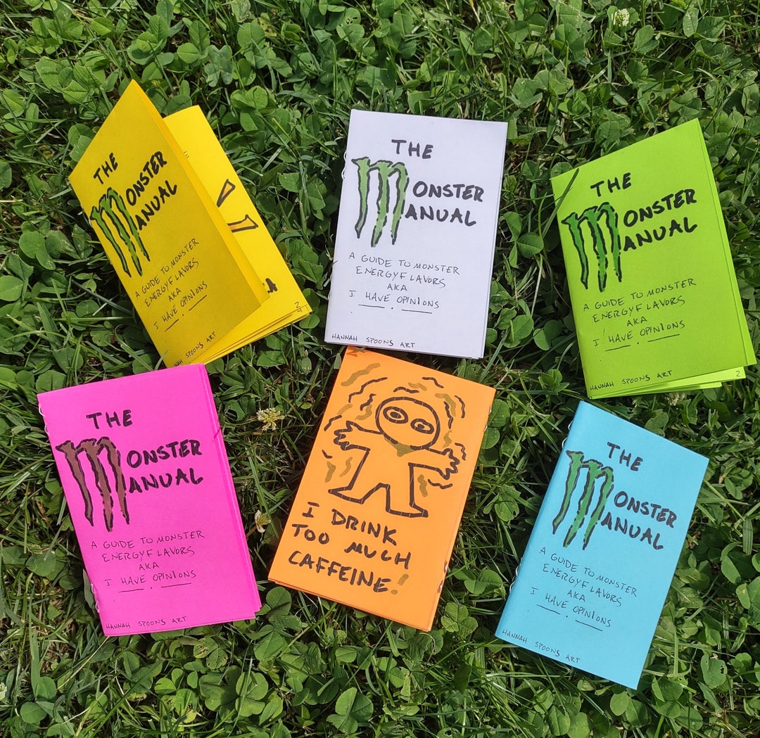 The Monster Manual, a Mini Zine About Energy Drinks - Etsy