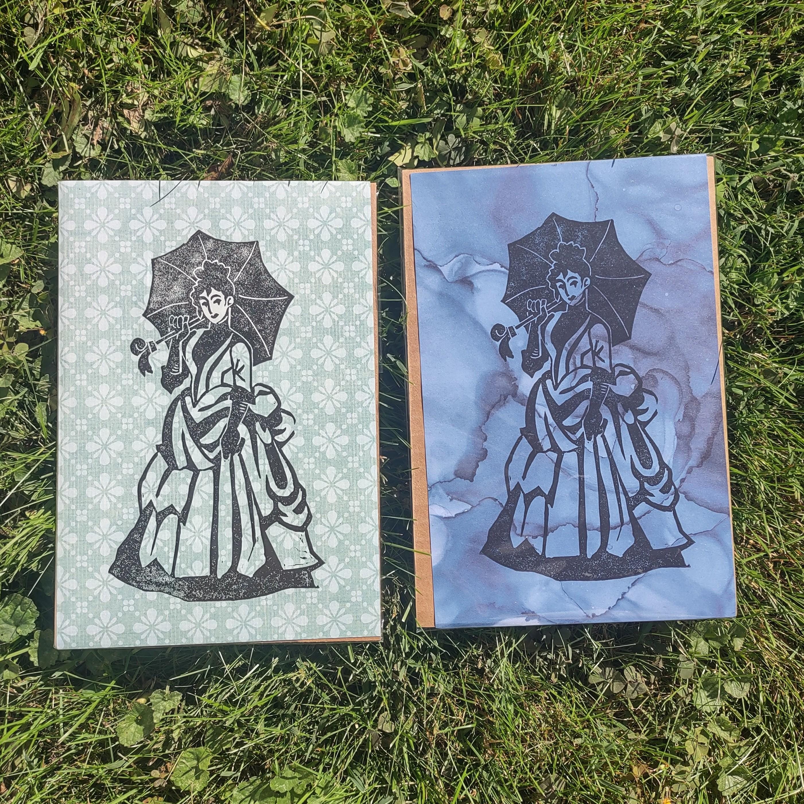 Victorian Lady Block Print - Etsy