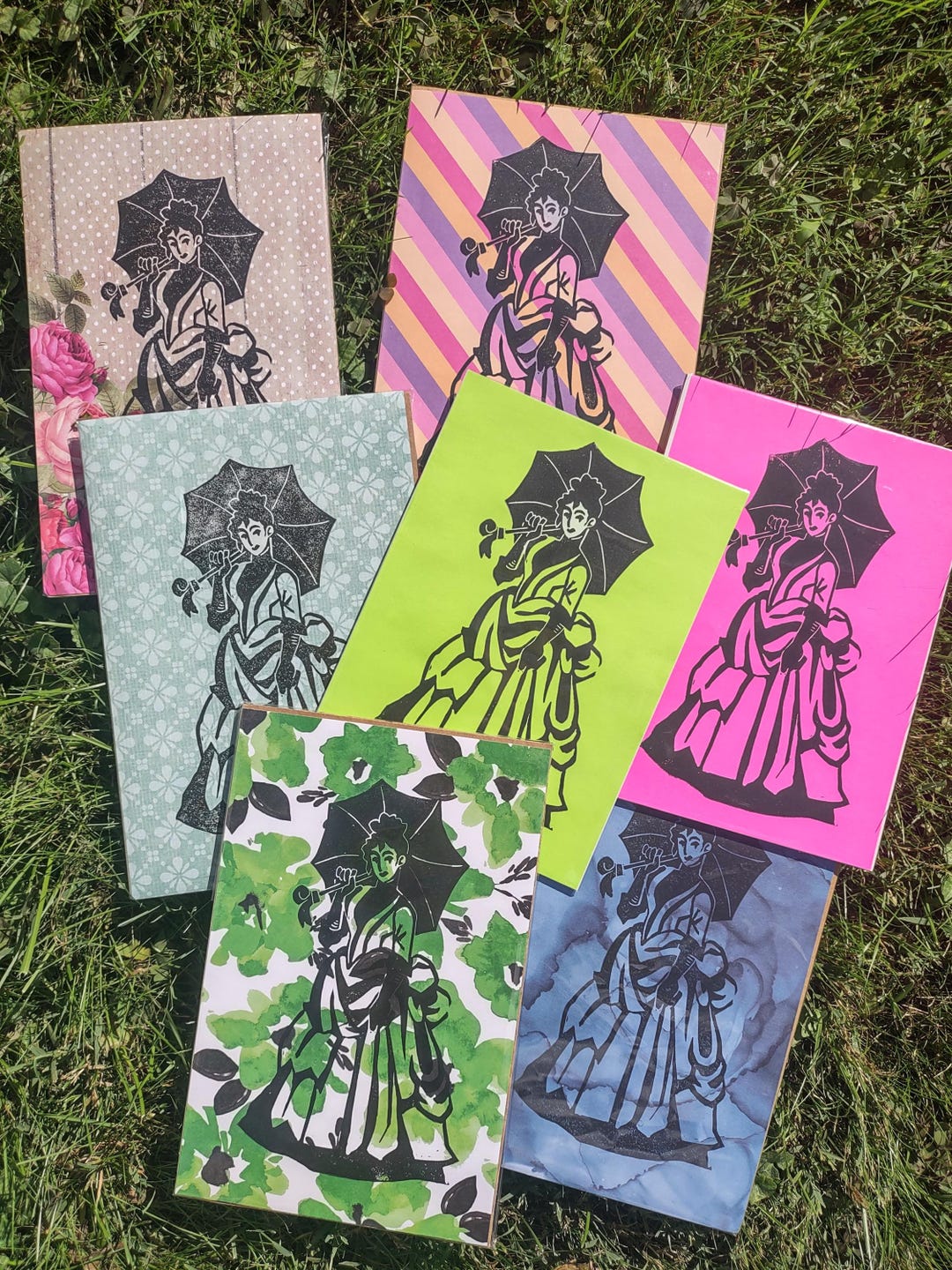 Victorian Lady Block Print - Etsy