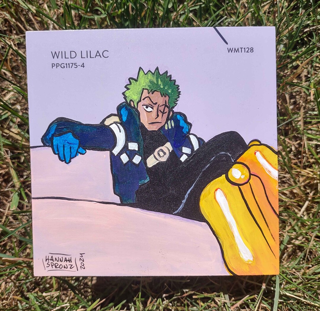 One Piece Zoro Paint Chip Painting - Etsy