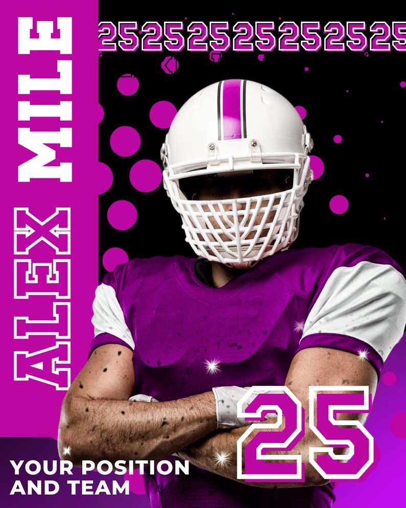 Football Poster Templates, 34 Files - Etsy