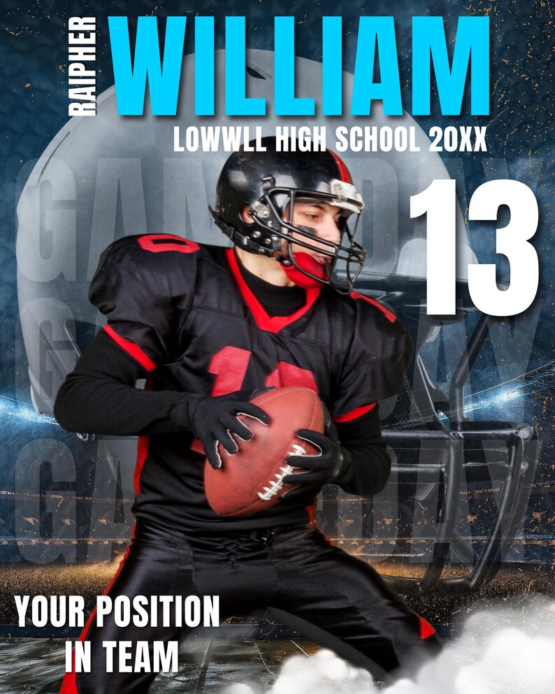 Football Poster Templates, 34 Files - Etsy