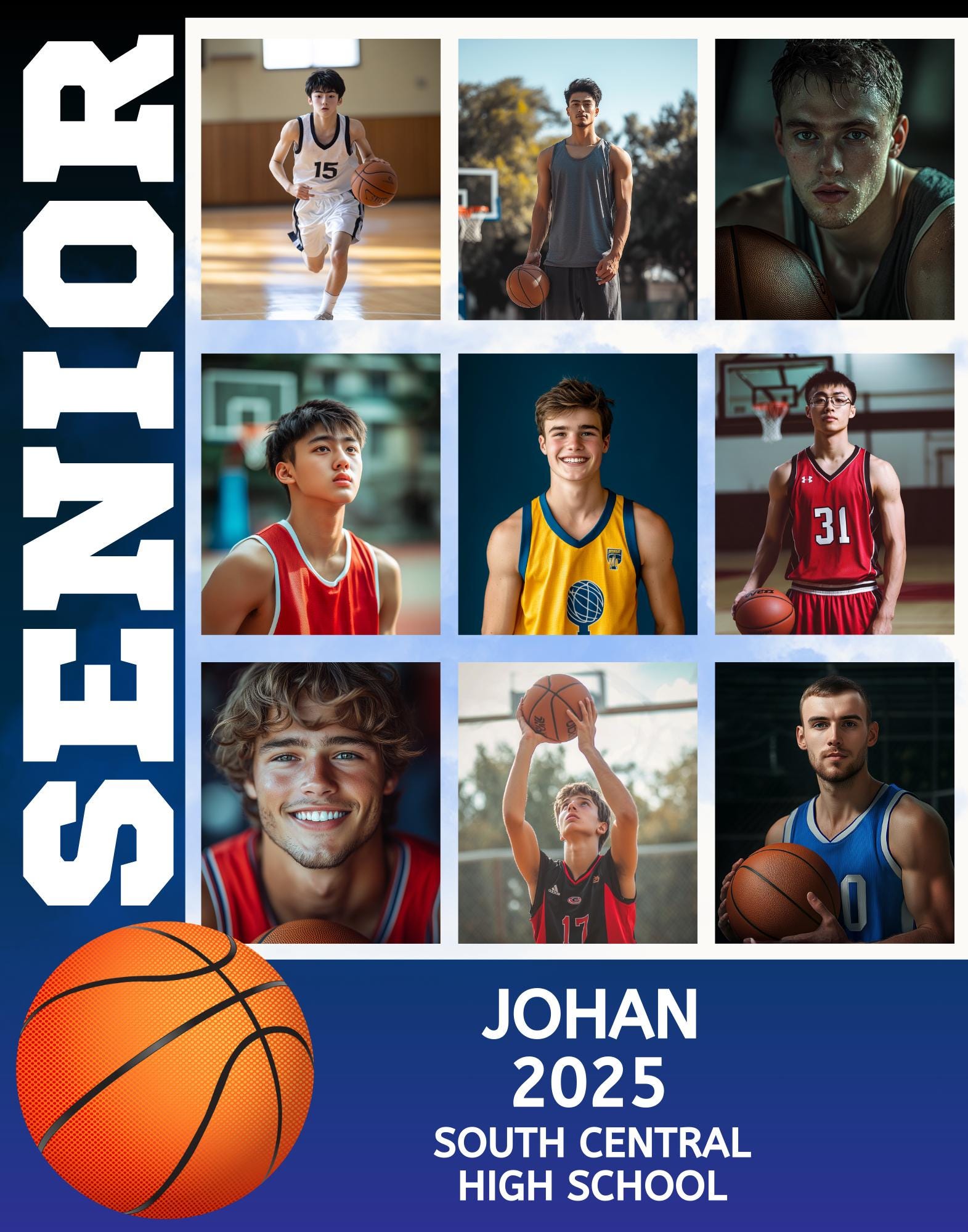 Senior Basketball Templates, 7 Files - Etsy