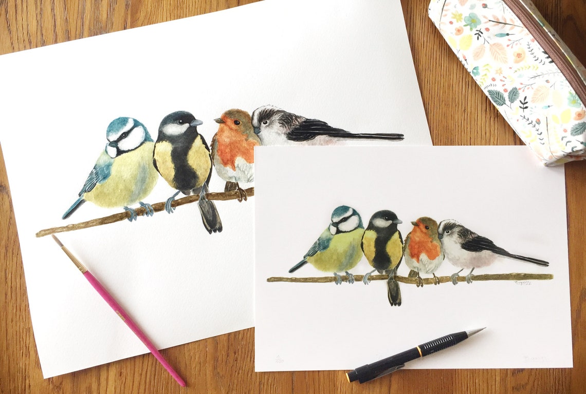 British Garden Birds Print. Birds Prints. Woodland Art Prints. British ...