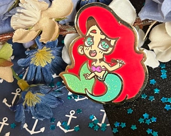 Ariel Little Mermaid Anime Enamel Pin - Etsy