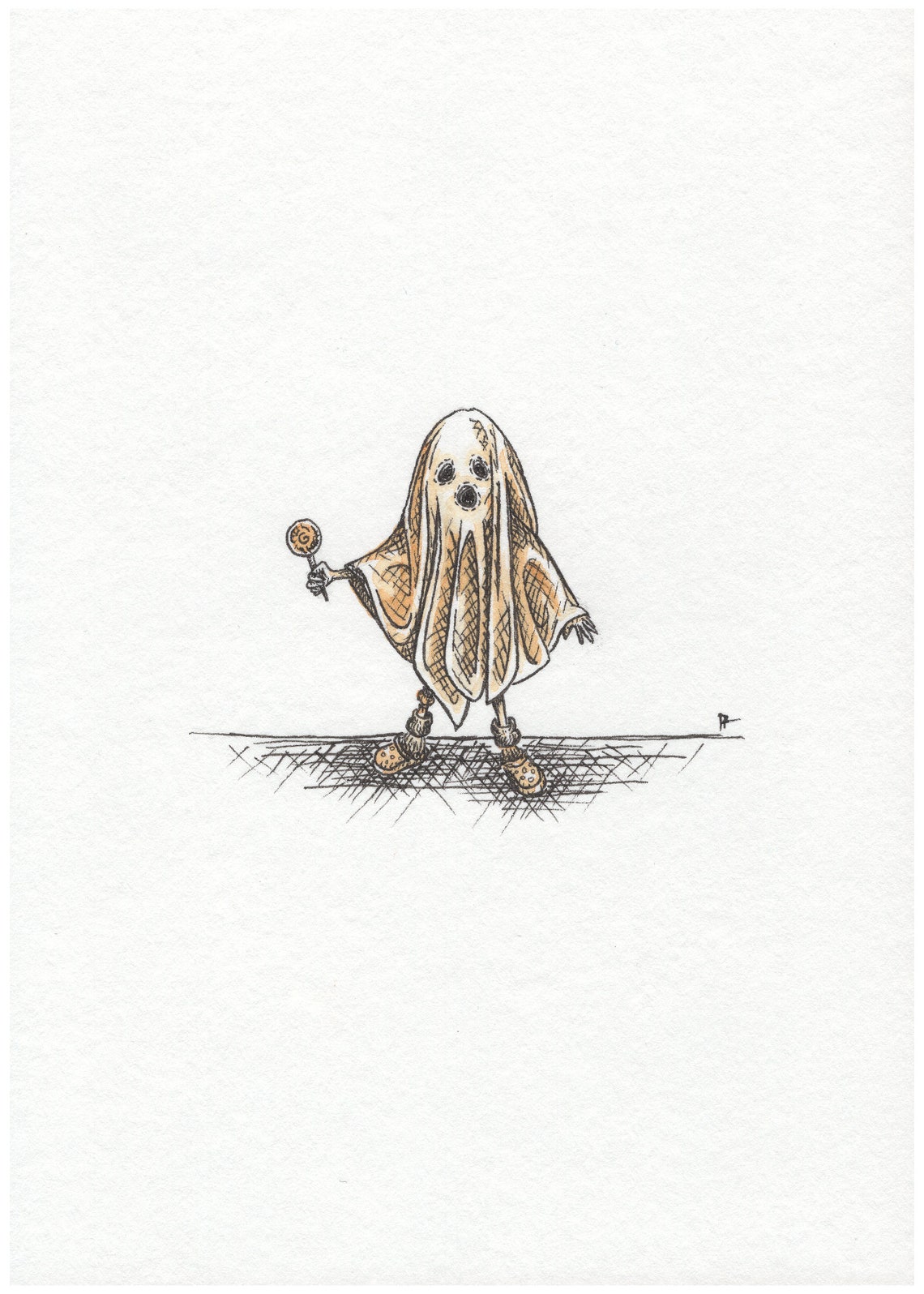 Little Ghost 5x7 Matte Print - Etsy