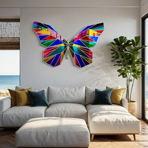 Extra Large Butterfly Wall Art Pop Art Wall Decor Contemporary Wall Art ...