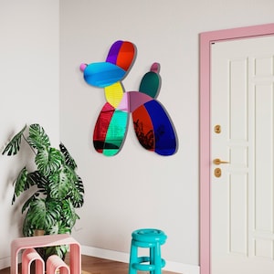 Mirrored Acrylic Balloon Dog Wall Art: Pop Art Sculpture - Etsy UK