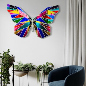 Extra Large Butterfly Wall Art Pop Art Wall Decor Contemporary Wall Art ...